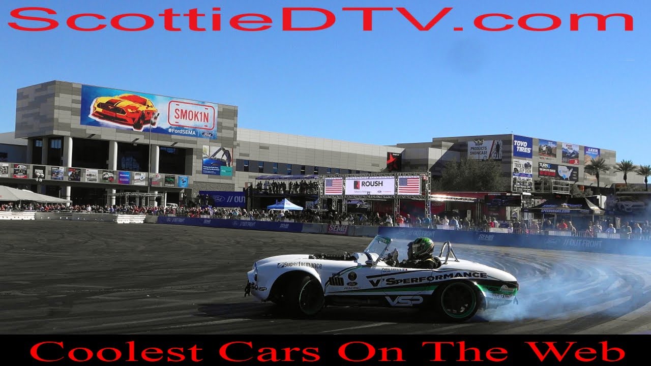 ScottieDTV - Coolest Cars On The Web 2018 SEMA Show Shelby Cobra Drift Show